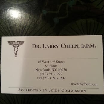 LARRY COHEN, DPM - Updated December 2025 - 36 W 44th St, New York, New ...