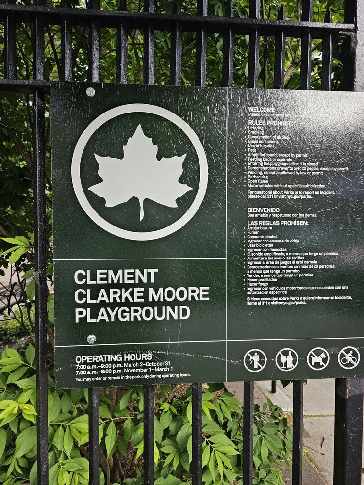 CLEMENT CLARKE MOORE PARK - Updated April 2025 - 10TH Avenue And 22nd ...