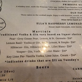 PRIMROSE TABLE - Updated October 2025 - 186 Photos & 165 Reviews - 1650 ...