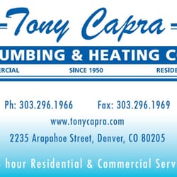 TONY CAPRA PLUMBING & HEATING - 15 Reviews - 6300 E Evans Ave, Denver ...