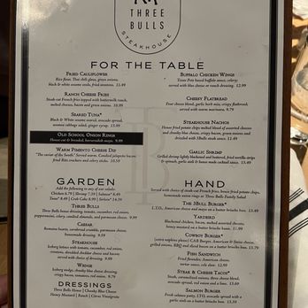 THREE BULLS AMERICAN STEAKHOUSE - Updated August 2025 - 232 Photos ...