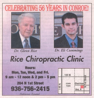 RICE CHIROPRACTIC CLINIC - Updated October 2025 - 204 N First St ...