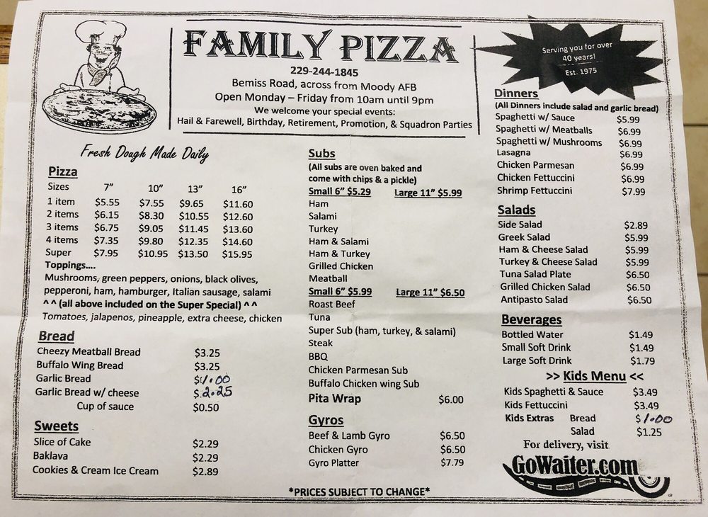 FAMILY PIZZA HOUSE - Updated July 2024 - 26 Reviews - 5945 Bemiss Rd ...