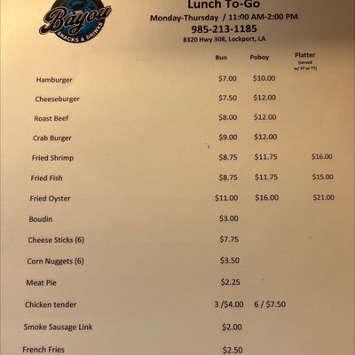 BAYOU SNACKS AND DRINKS - Updated October 2024 - 11 Photos - 8320 Highway 308, Lockport ...