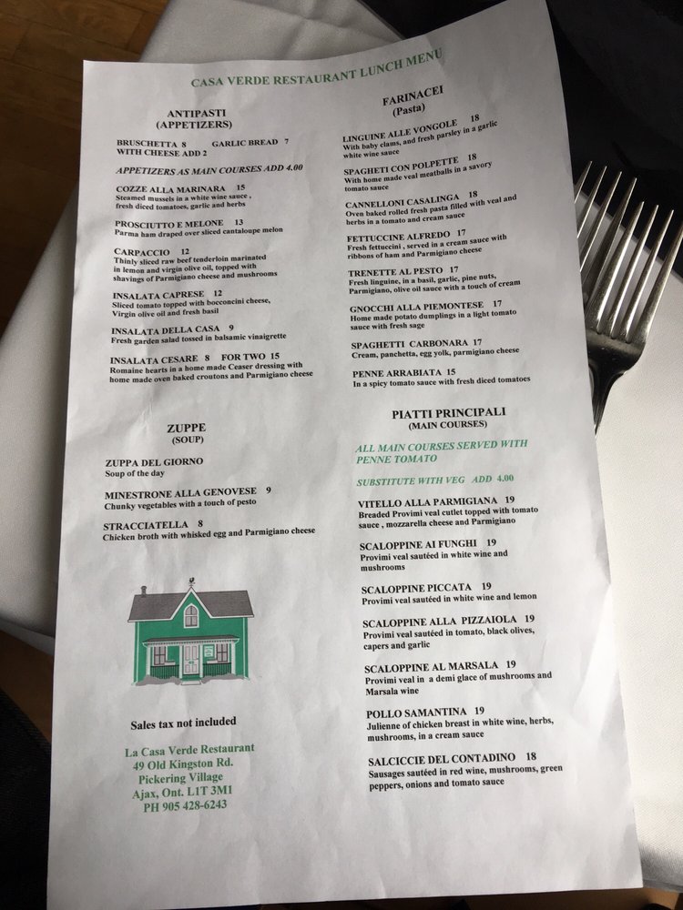 CASA VERDE RISTORANTE - Updated June 2024 - 18 Reviews - 49 Old ...