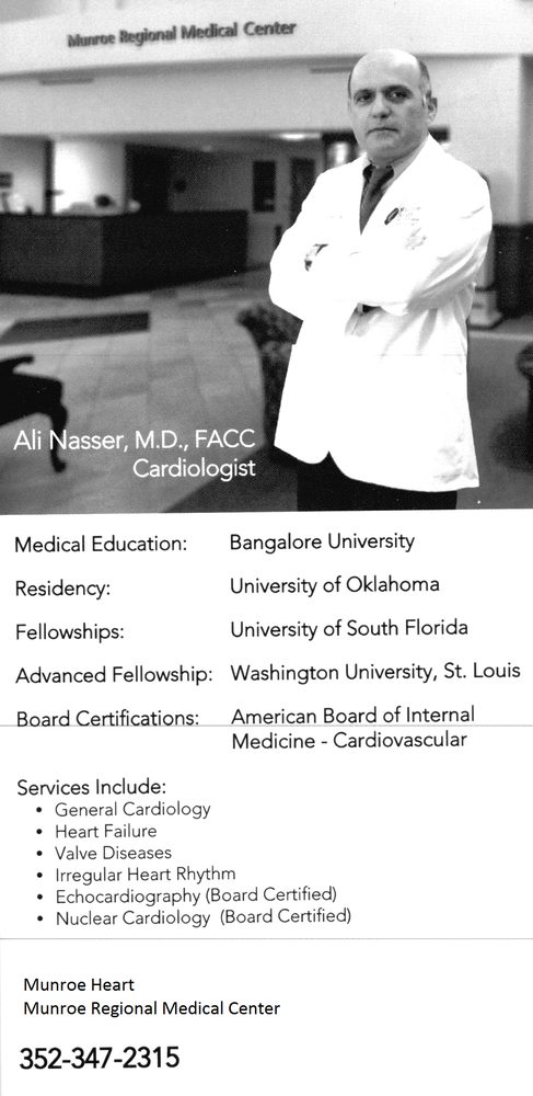 NASSER ALI, MD - 9401 SW State Rd 200, Ocala, Florida - Cardiologists ...