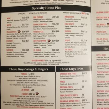 Pies guys menu store