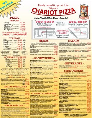 CHARIOT PIZZA - Updated January 2026 - 92 Photos & 196 Reviews - 1835 S ...