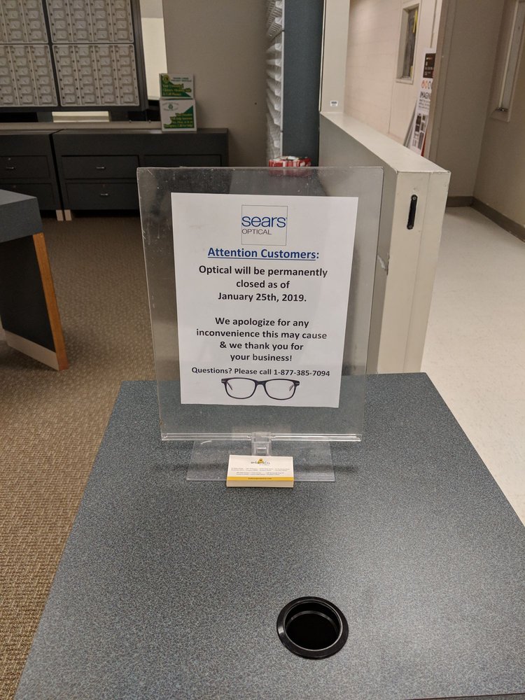 SEARS OPTICAL DEPT - Cooks Cor Shopping C, Brunswick, Maine - Eyewear ...