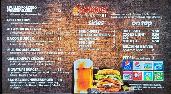 SOBOBA PUB & GRILL - Updated December 2025 - 15 Photos & 14 Reviews ...