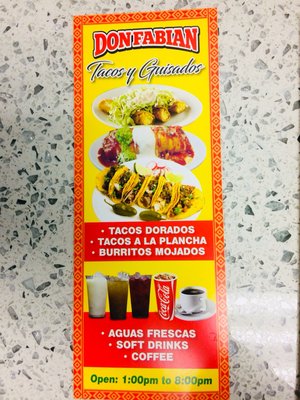 DON FABIAN TACOS Y GUISADOS - 1523 W Rosecrans Ave, Gardena, California ...