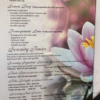 Serenity nail spa store