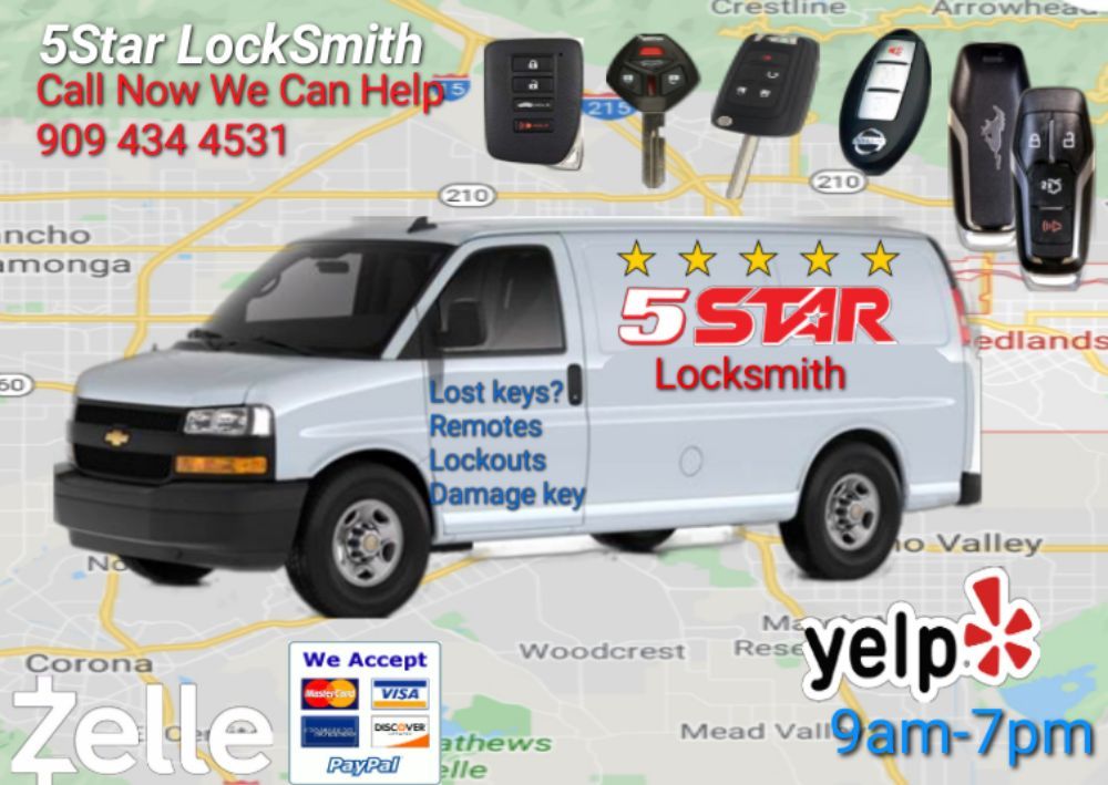 5 STAR LOCKSMITH - Updated May 2024 - 10150 Cedar Pl, bloomington, California - Keys ...