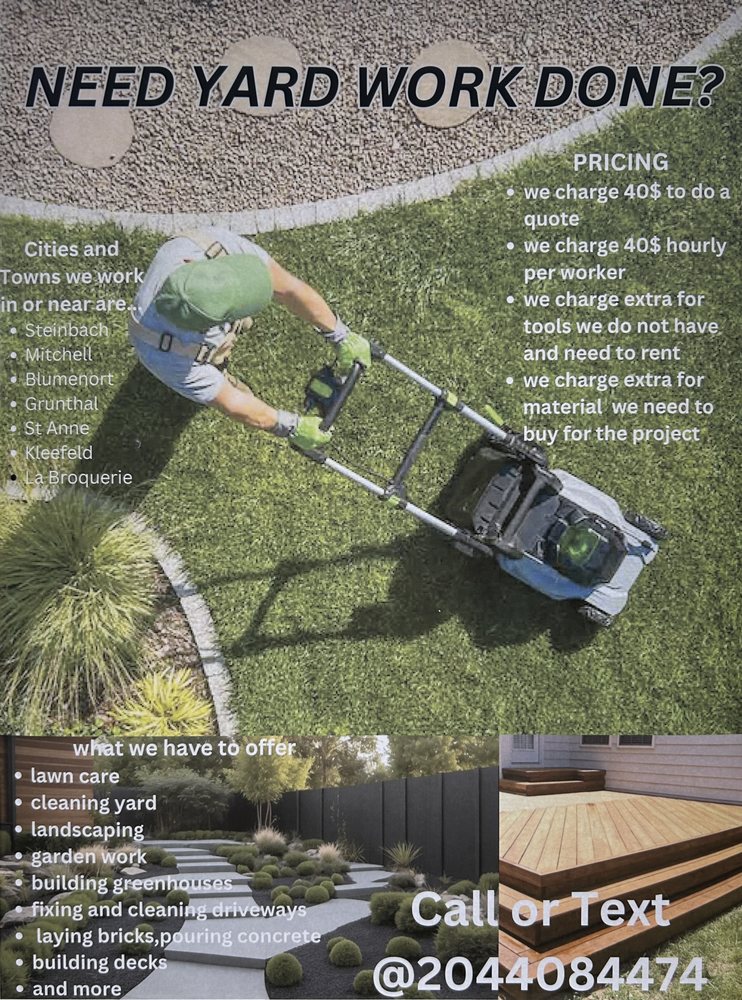 NEED YARD WORK DONE - Updated June 2025 - Blumenort, Manitoba ...