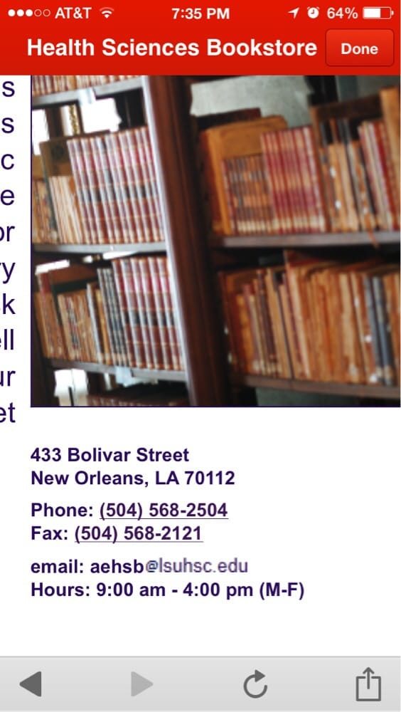 LSU HEALTH SCIENCES BOOKSTORE - Updated October 2025 - 433 Bolivar St ...