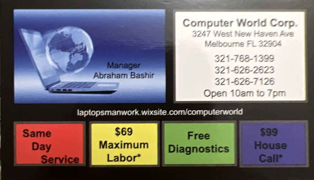 COMPUTER WORLD - Updated July 2025 - 3249 W New Haven Ave, Melbourne ...