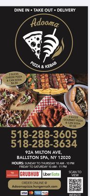 ADOOMA PIZZA & KEBAB - Updated December 2025 - 92 Milton Ave, Ballston ...