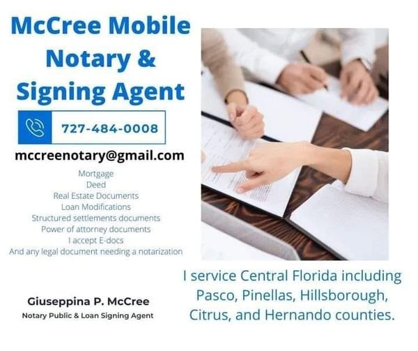 MCCREE MOBILE NOTARY & SIGNING AGENT - Updated May 2026 - Jasmine ...