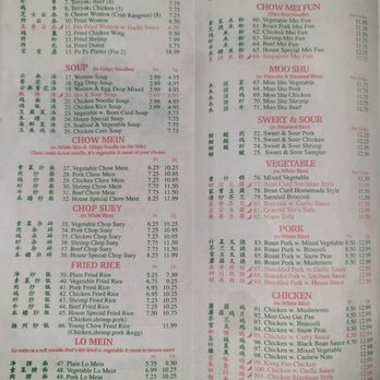 Dragon village menu store