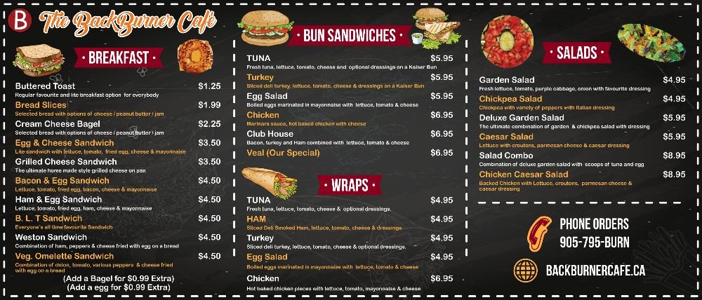 THE BACKBURNER CAFÉ - Updated January 2025 - 104-1450 Meyerside Drive ...