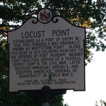 LOCUST POINT HISTORICAL MARKER nearby at 1529 E Fort Ave, Baltimore ...