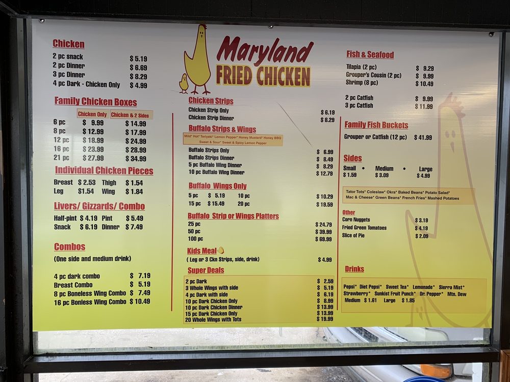 MARYLAND FRIED CHICKEN - Updated August 2025 - 1926 Martin Luther King ...