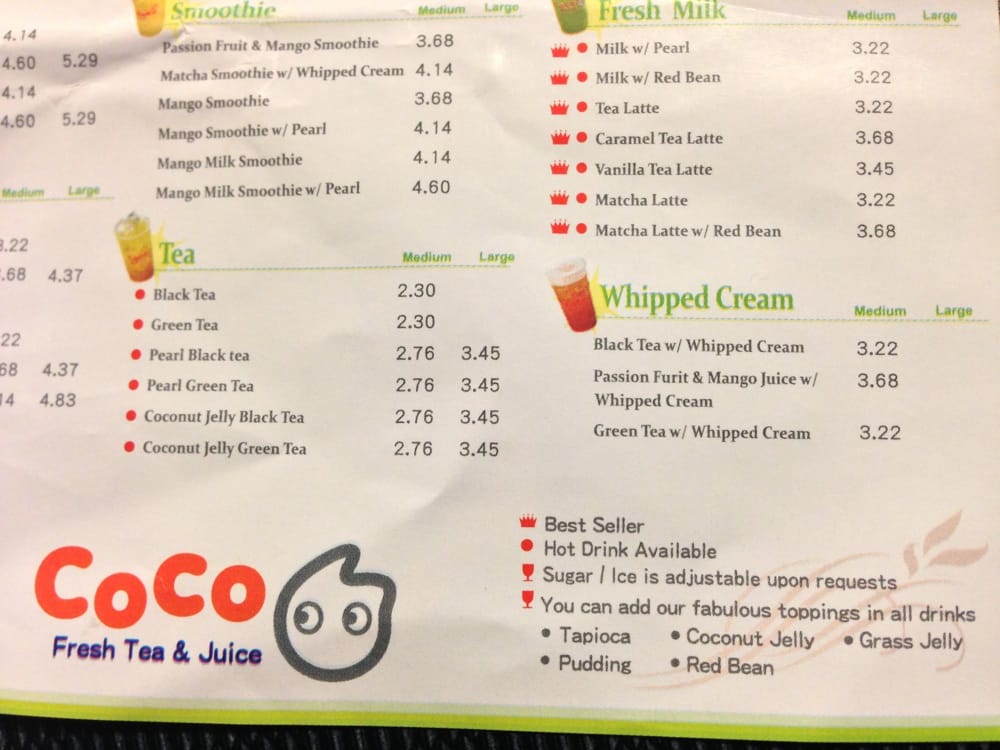COCO FRESH TEA & JUICE - CLOSED - 547 Photos & 868 Reviews - Bubble Tea ...