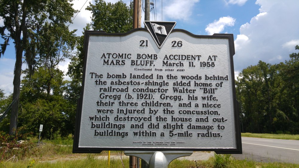 MARS BLUFF ATOMIC BOMB ACCIDENT MARKER - Updated June 2025 - 4677 E ...