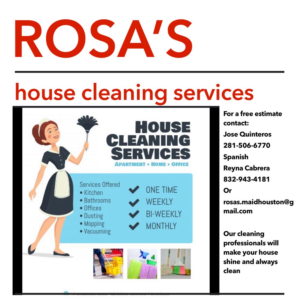 ROSA’S HOUSE CLEANING SERVICES - Updated June 2024 - Houston, Texas ...