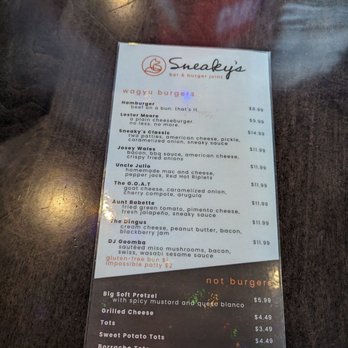 SNEAKY’S BAR & BURGER JOINT - Updated November 2024 - 71 Photos & 51 ...