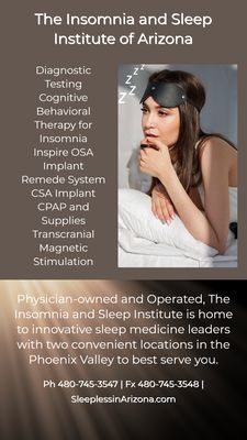 THE INSOMNIA AND SLEEP INSTITUTE OF ARIZONA - Updated April 2026 - 45 ...
