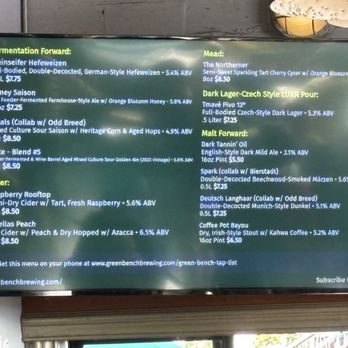 GREEN BENCH BREWING COMPANY - Updated September 2025 - 691 Photos & 415 ...