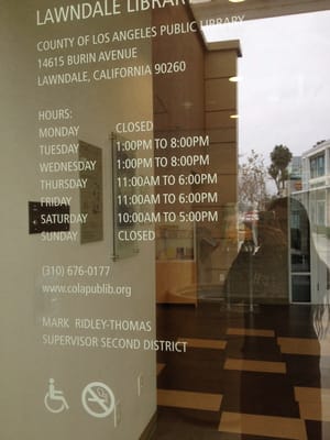 LA COUNTY LIBRARY - LAWNDALE LIBRARY - Updated December 2025 - 25 ...
