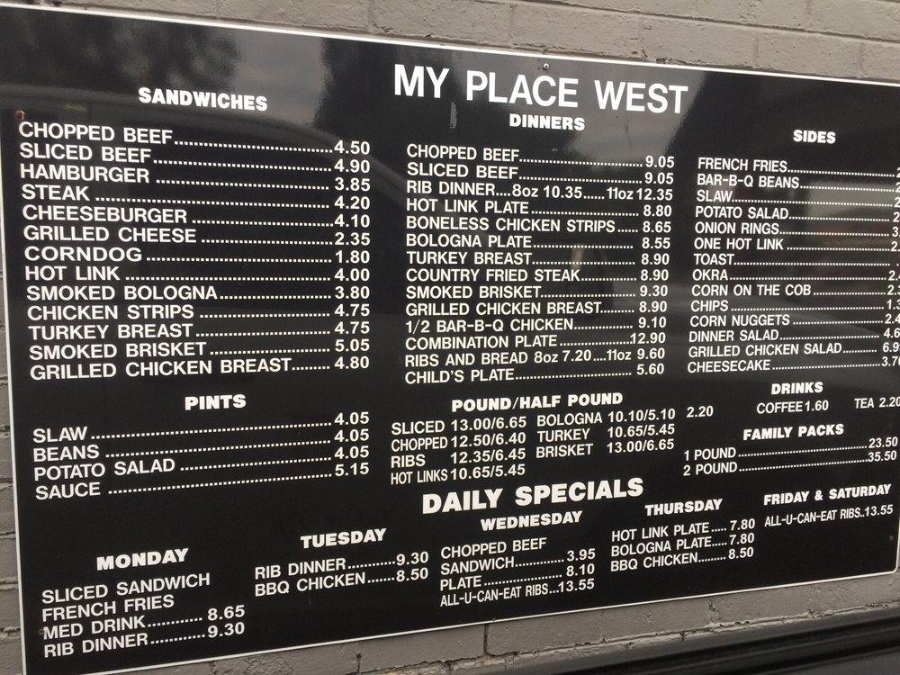 MY PLACE BAR-B-QUE WEST - 38 Reviews - 4322 W Okmulgee Ave, Muskogee ...