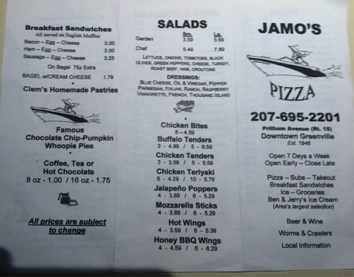 JAMO’S PIZZA - 40 Reviews - 34 Pritham Ave, Greenville, Maine - Pizza ...