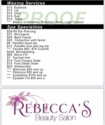 REBECCA’S BEAUTY SALON - Updated January 2026 - Request an Appointment ...