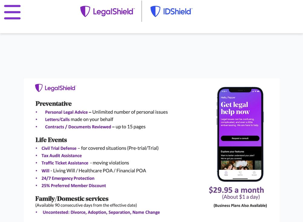 IDSHIELD AND LEGALSHIELD - Request Consultation - Colorado Springs, Colorado - Legal Services ...