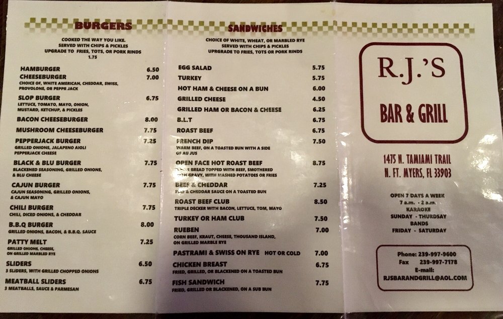 R J’S RESTAURANT & LOUNGE - Updated October 2025 - 1475 N Tamiami Trl, North Fort Myers, Florida ...