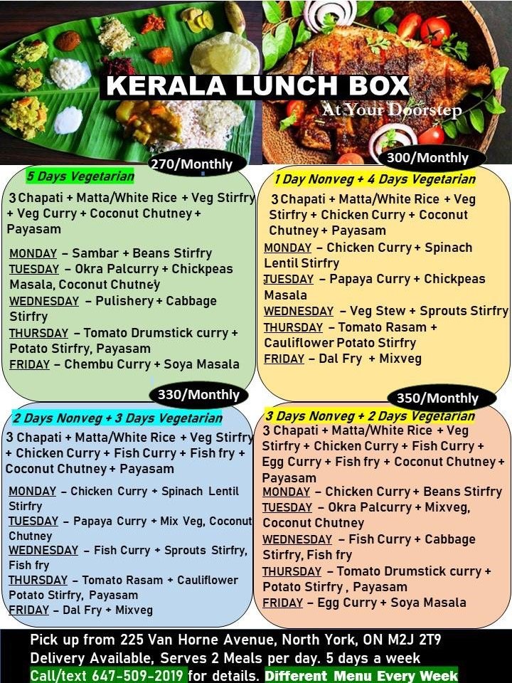 KERALA LUNCH BOX - Updated August 2024 - 225 Van Horne Avenue, North ...