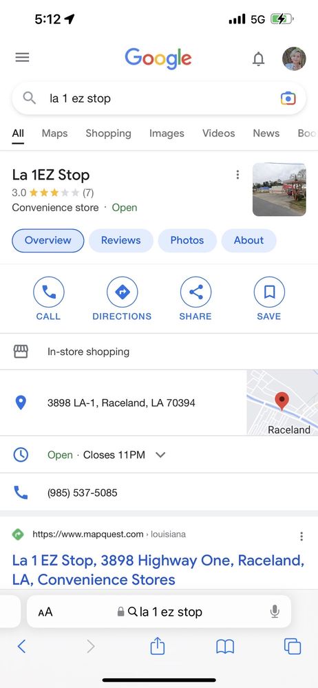 LA 1 E Z STOP - Updated July 2025 - 3898 Highway 1, Raceland, Louisiana - Convenience Stores ...