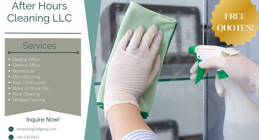 AFTER HOURS CLEANING - Request a Quote - Stephens City, Virginia ...