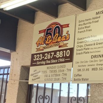 AL & BEA’S MEXICAN FOOD - 714 Photos & 967 Reviews - 2025 E 1st St, Los ...