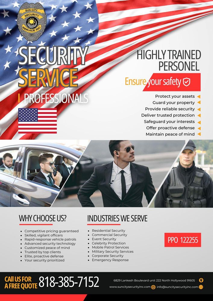 SUN CITY SECURITY SERVICE - Updated July 2025 - 6829 Lankershim Blvd ...
