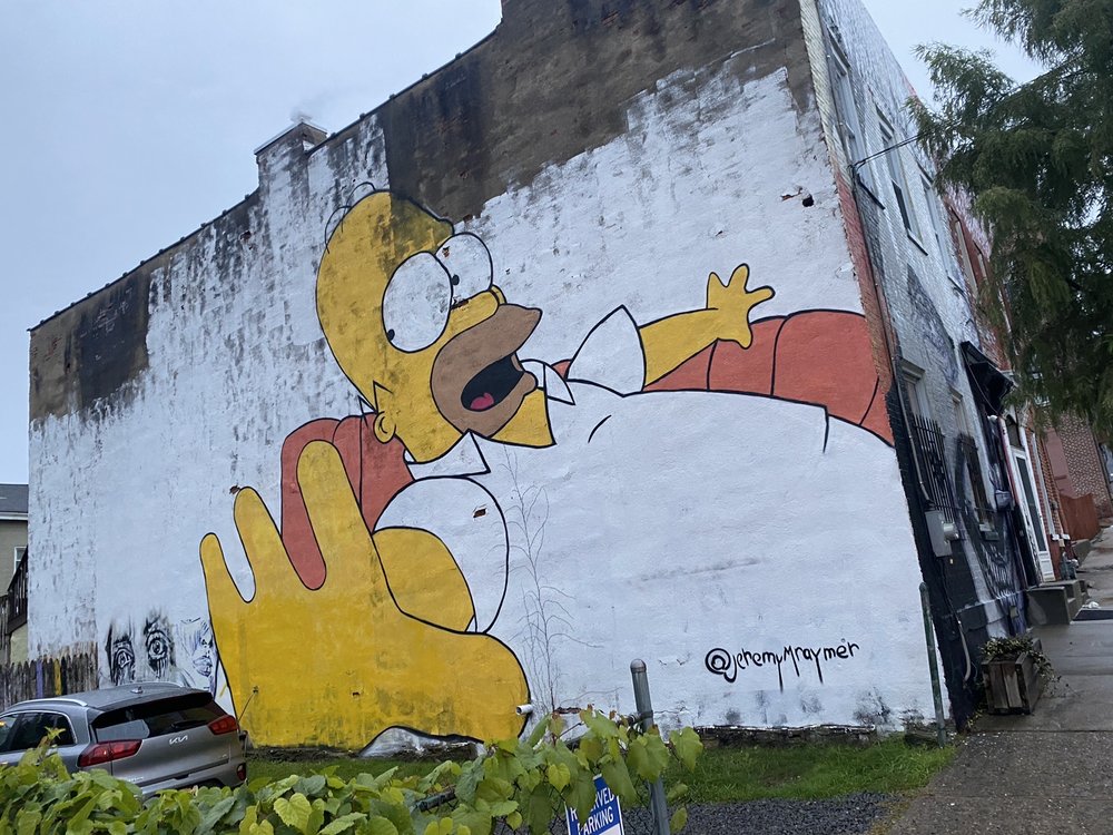 HOMER SIMPSON MURAL - 3441 Butler St, Pittsburgh, Pennsylvania - Public ...