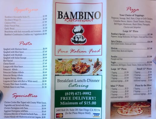 BAMBINO RESTAURANT - Updated November 2025 - 12 Photos - 2493 Roll Dr ...