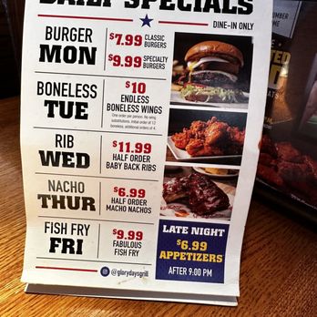GLORY DAYS GRILL - Updated July 2024 - 113 Photos & 164 Reviews - 190 ...