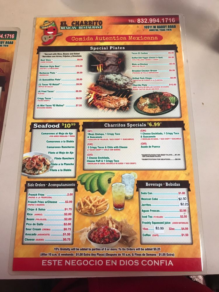 EL CHARRITO MEXICAN RESTURANT - Updated December 2025 - 10911 W Hardy ...