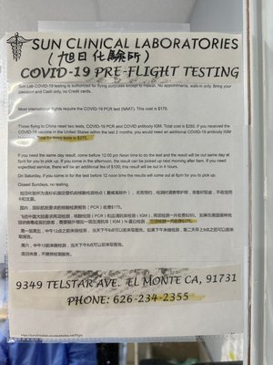 SUN CLINICAL LABORATORIES - Updated October 2025 - 701 S Atlantic Blvd ...