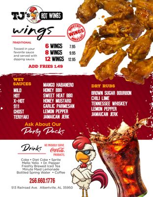 TJ’S HOT WINGS - Updated May 2025 - 513 Railroad Ave, Albertville ...