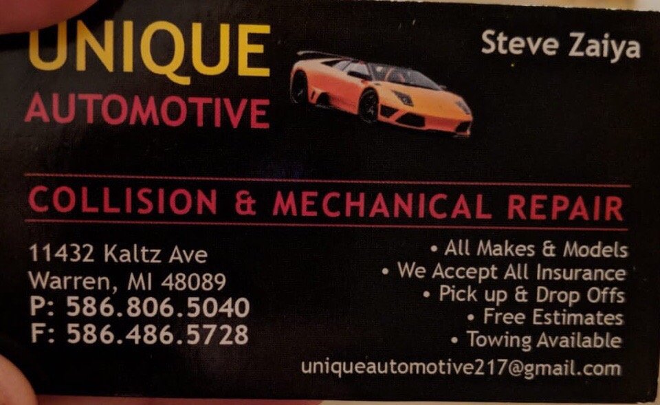 UNIQUE AUTOMOTIVE - Updated November 2024 - 11432 Kaltz Ave, Warren ...